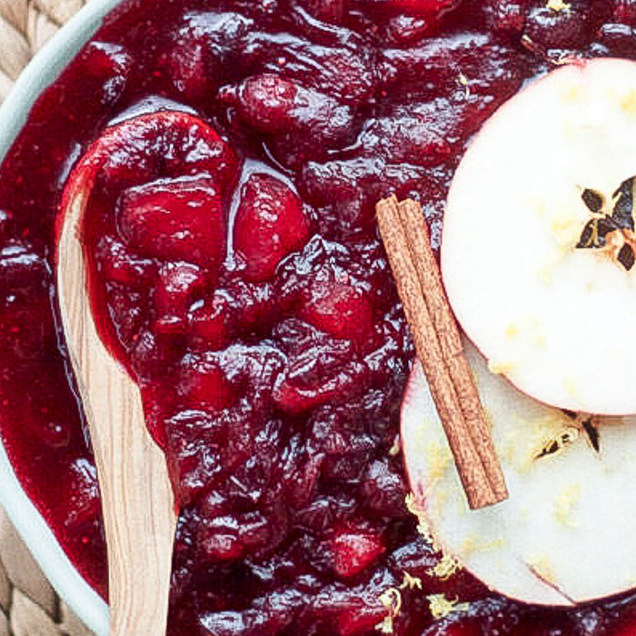Apple Cranberry Sauce - The Hazel Bloom