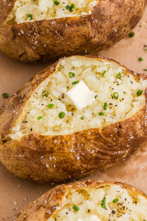 Oven Baked Potato Recipe (Crispy Outside, Fluffy Inside)