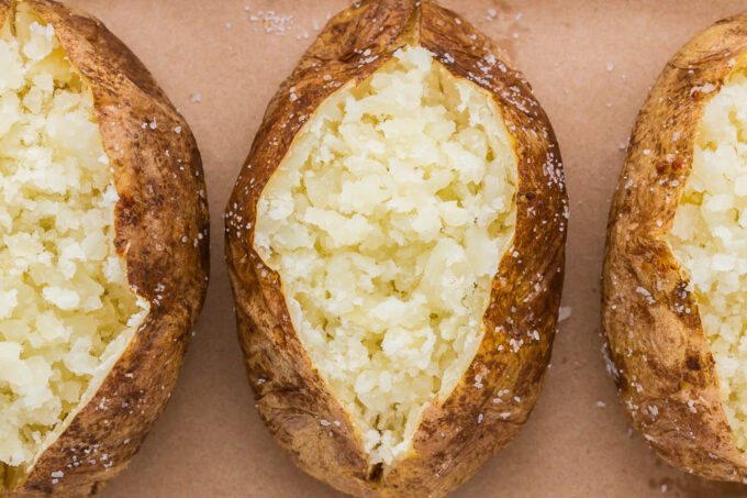Oven Baked Potato Recipe (Crispy Outside, Fluffy Inside)