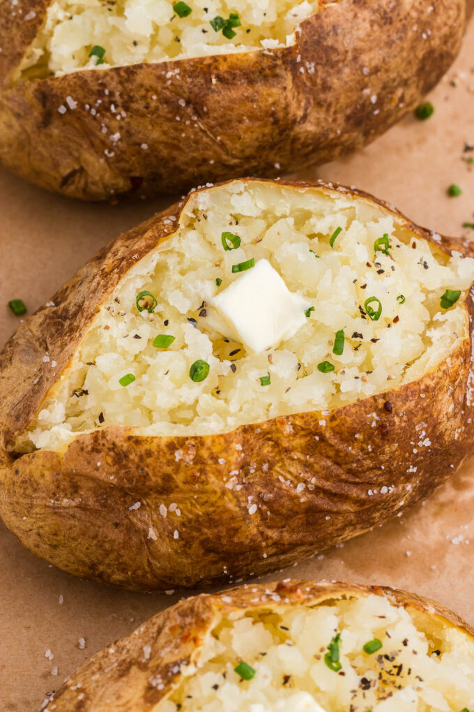 Oven Baked Potato Recipe (Crispy Outside, Fluffy Inside)