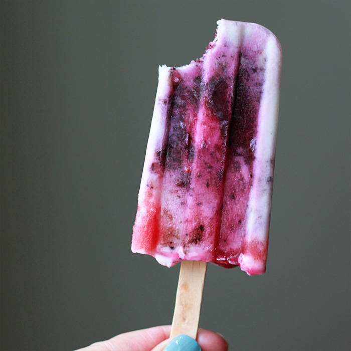 Coconut Berry Firecracker Ice Pops