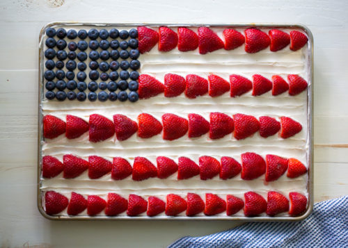 American Flag Sheet Cake