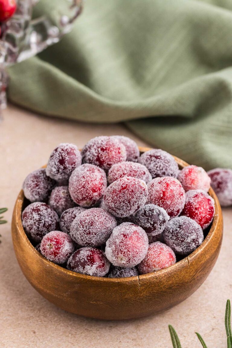 Easy Sugared Cranberries (Frosty & Magical!)