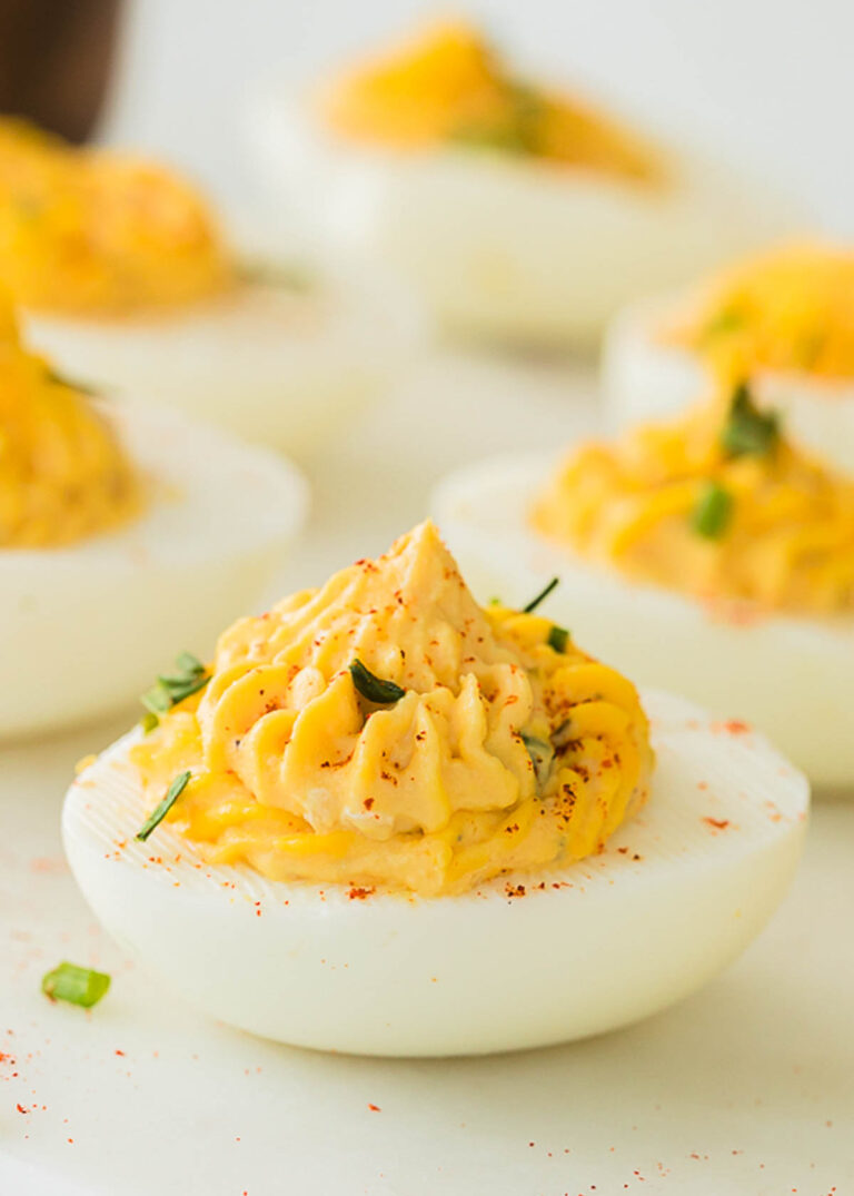 Classic Deviled Eggs with Dill Pickles Recipe
