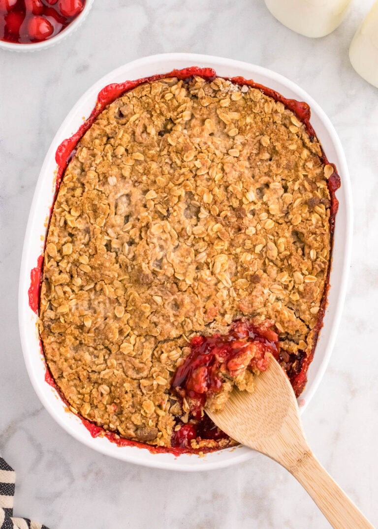 Easy Cherry Crumble Recipe (with Canned Cherries)