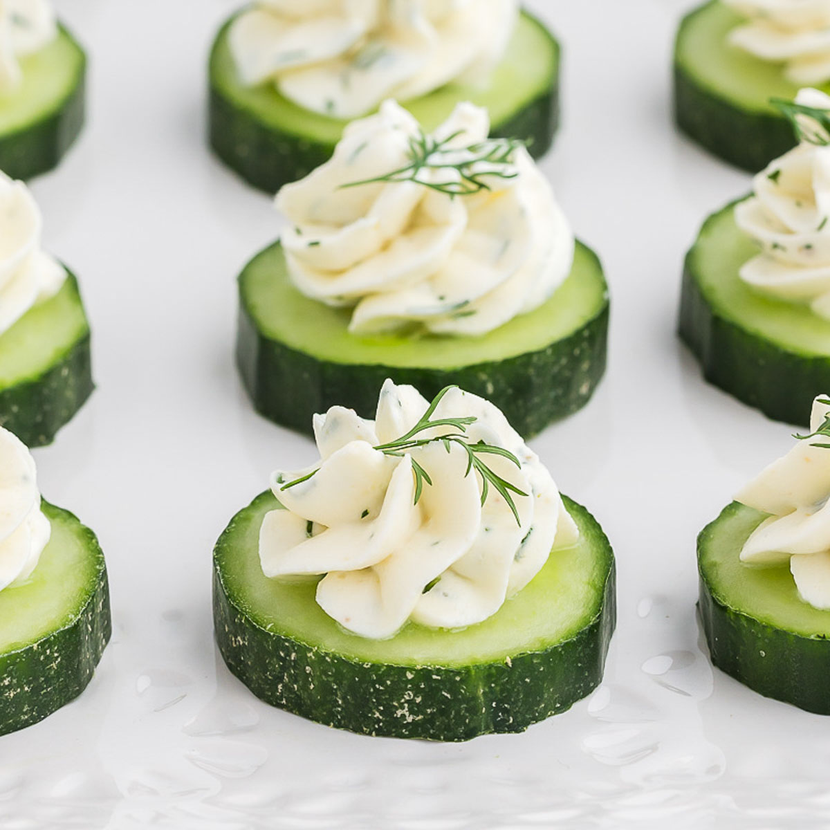Cream Cheese Stuffed Cucumber Appetizer