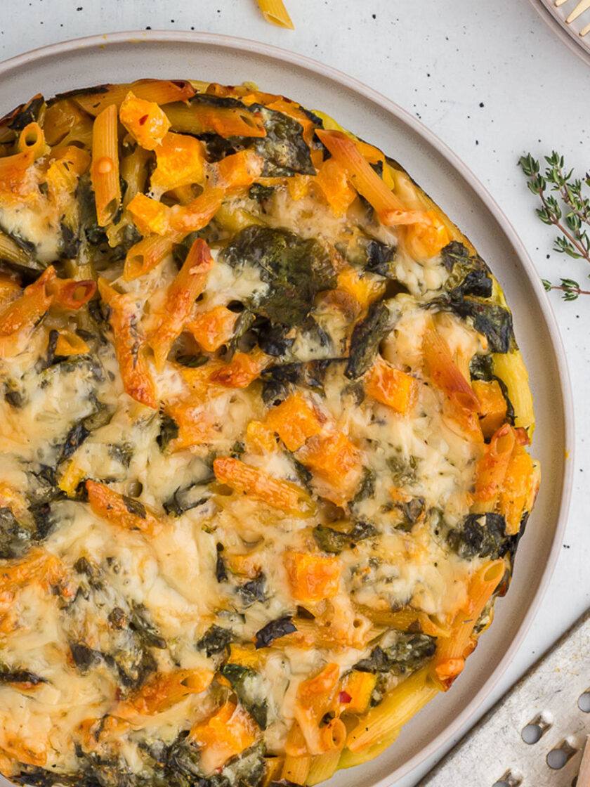 Butternut Squash & Spinach Pasta Pie