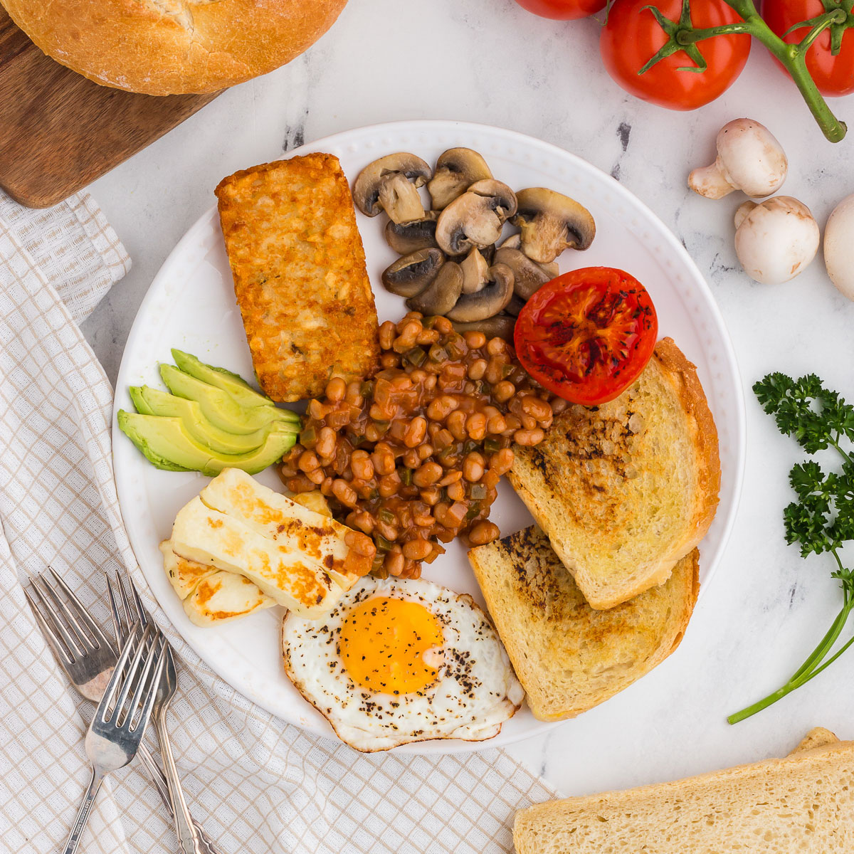 Vegetarian Full English Breakfast Recipe