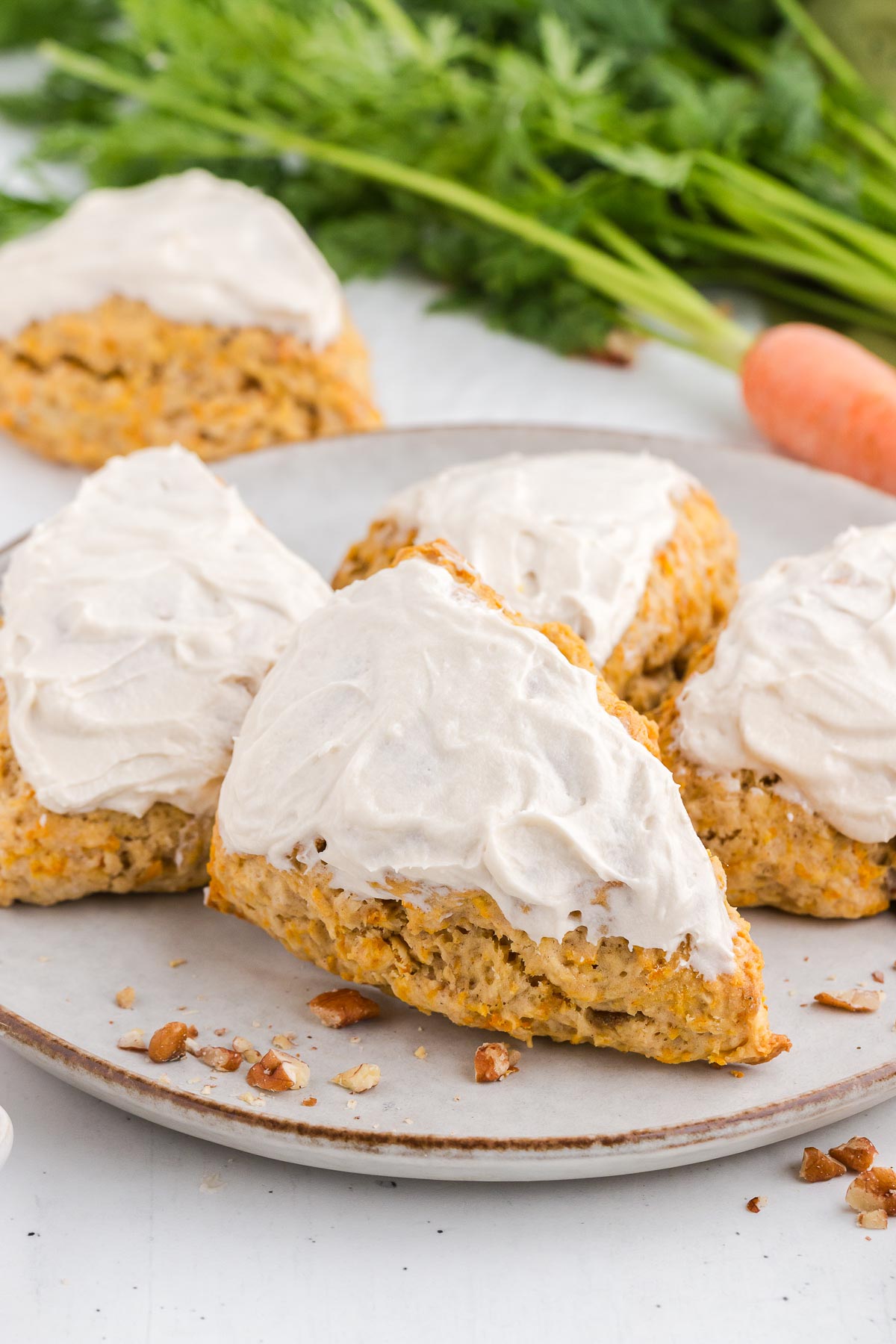 Tender Carrot Cake Scones with Cream Cheese Frosting Recipe