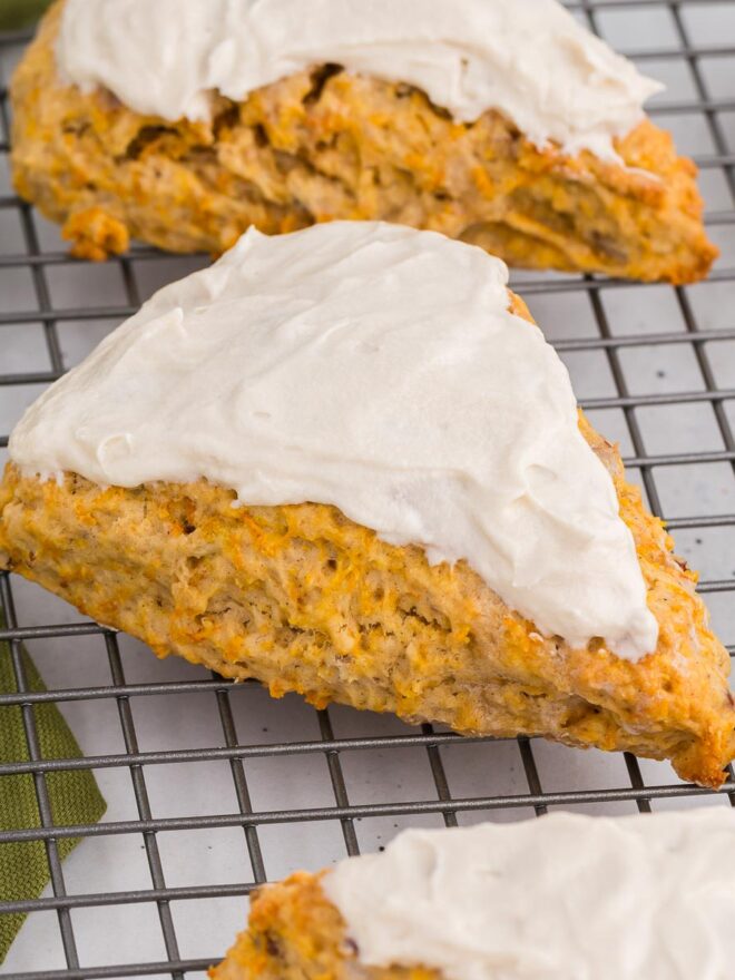 Tender Carrot Cake Scones with Cream Cheese Frosting Recipe