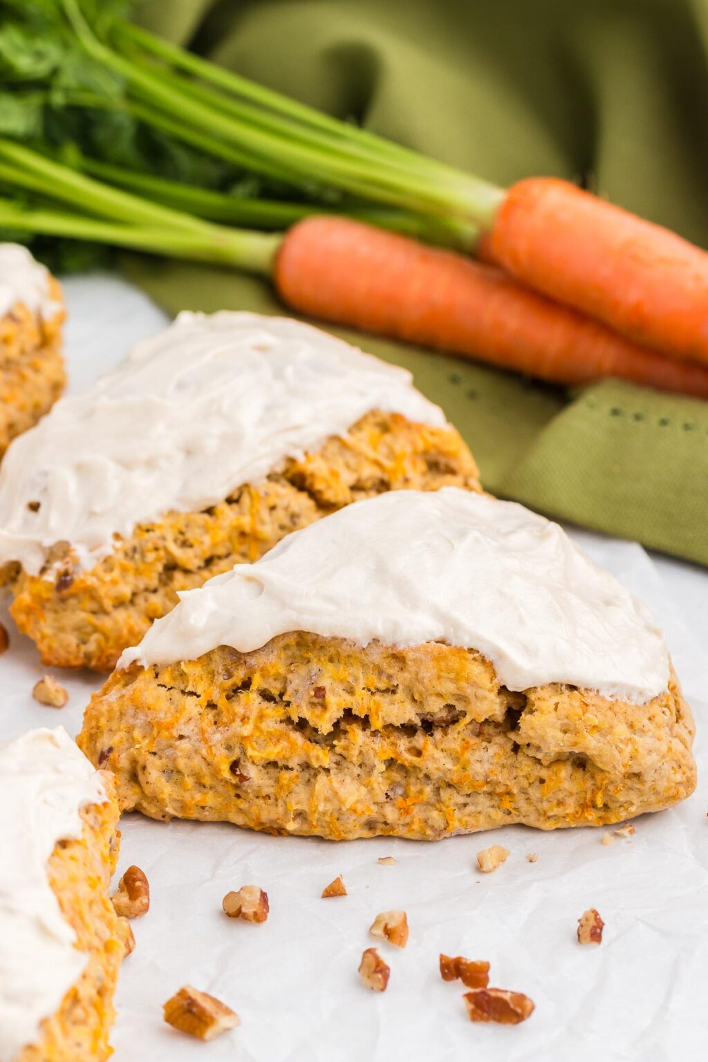 Tender Carrot Cake Scones with Cream Cheese Frosting Recipe
