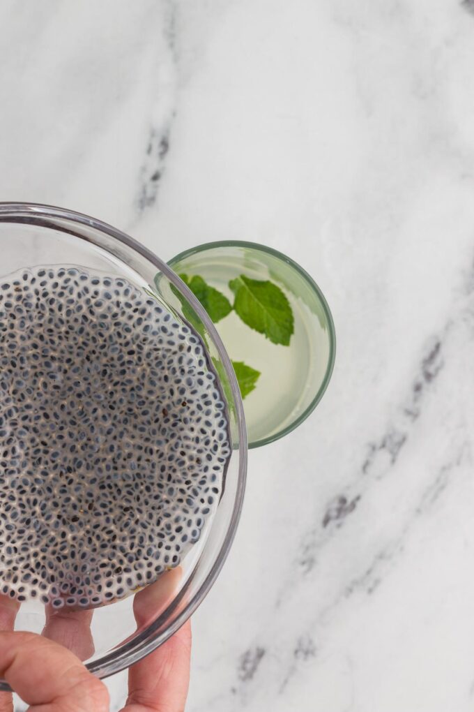 Lemon Basil Seed Drink - Kitchen Treaty Recipes