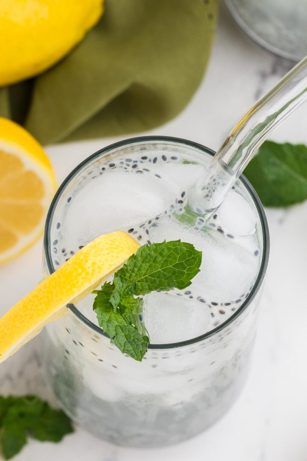 Lemon Basil Seed Drink - Kitchen Treaty Recipes